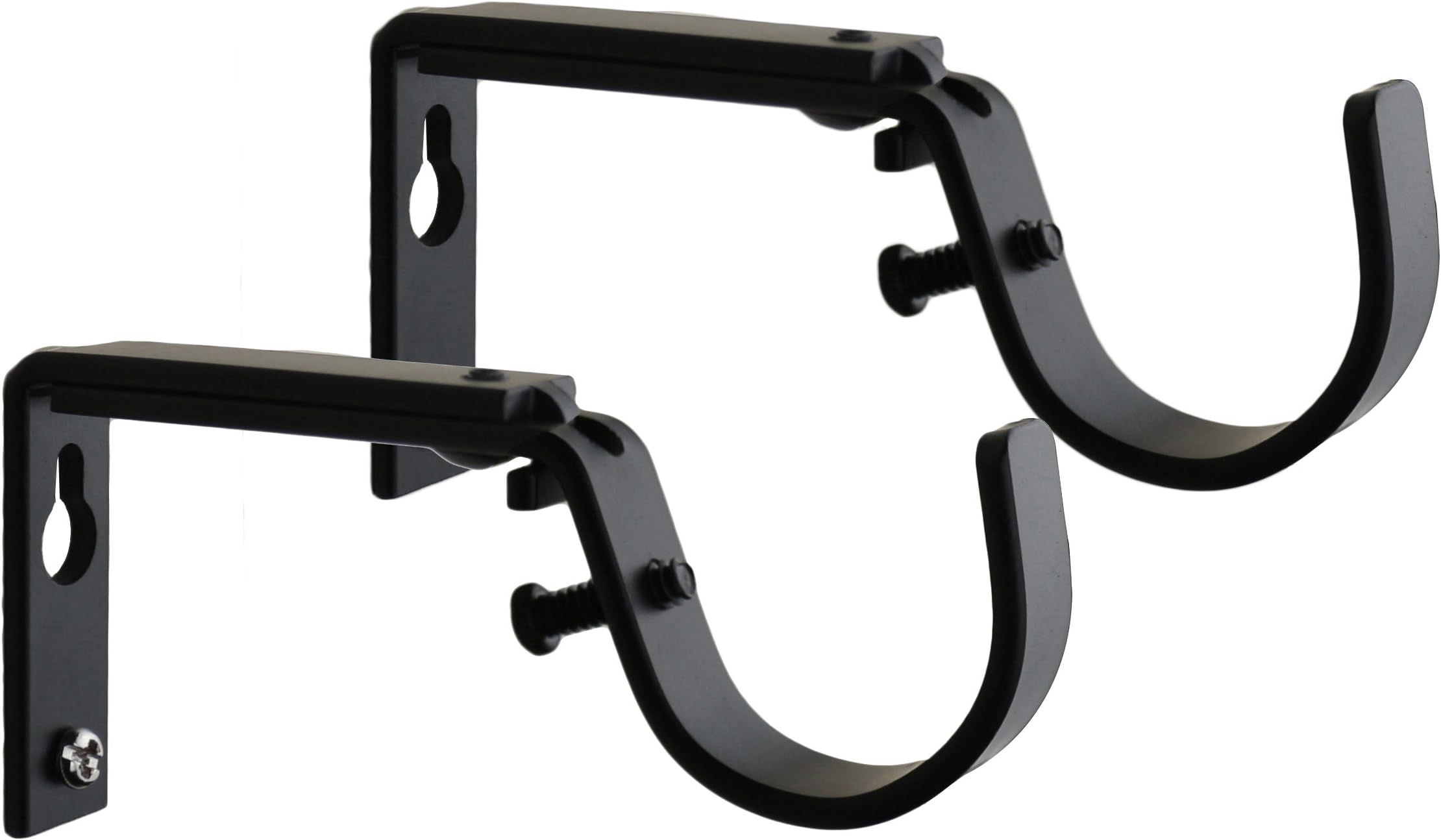 Amazon.com: Curtain Rod Brackets for Adjustable, 2 Pack Premium Rod ...
