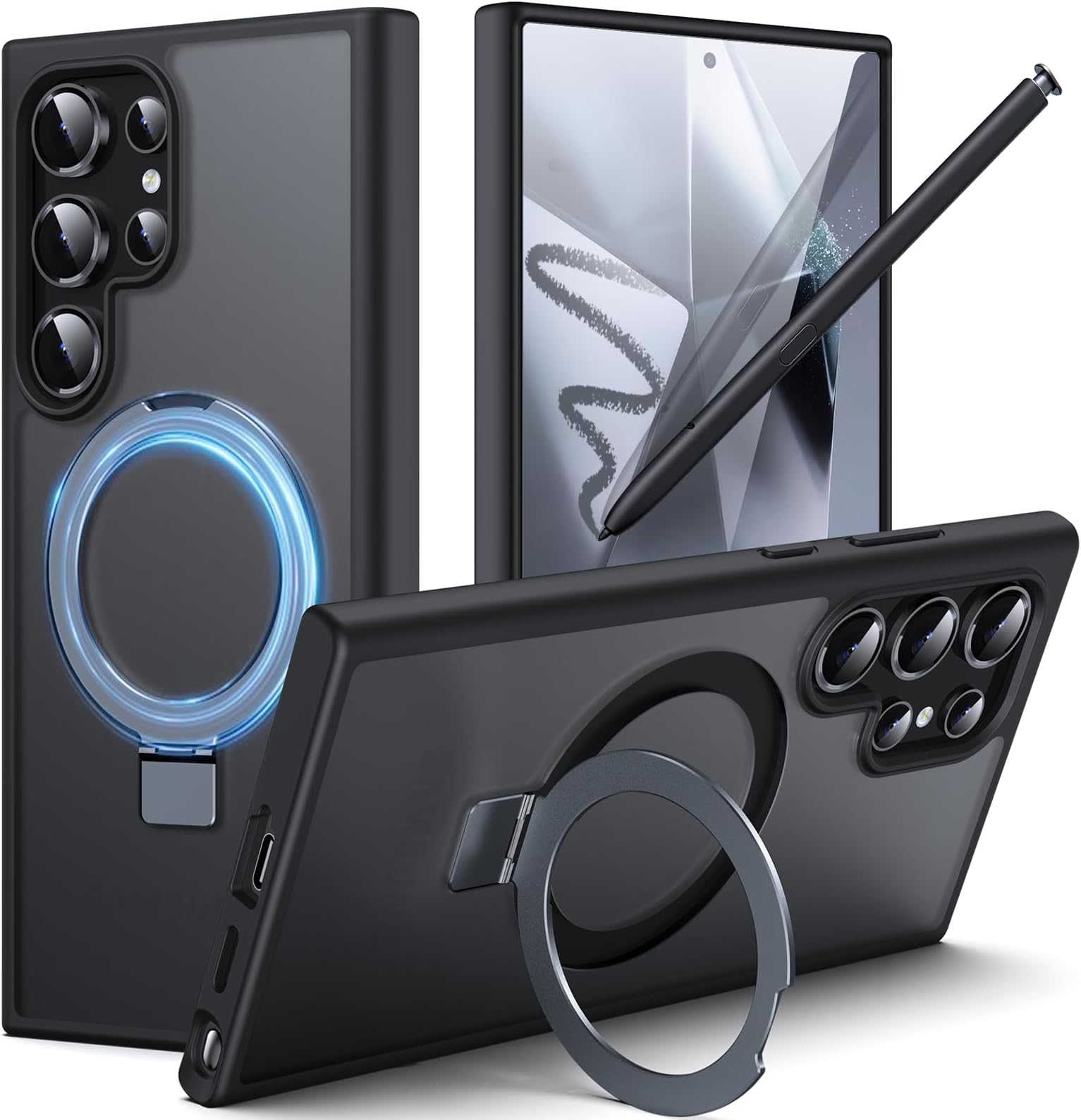 DASFOND Mag-Stand Galaxy S24 Ultra Case, 2024 Upgraded [All-in-1 ...