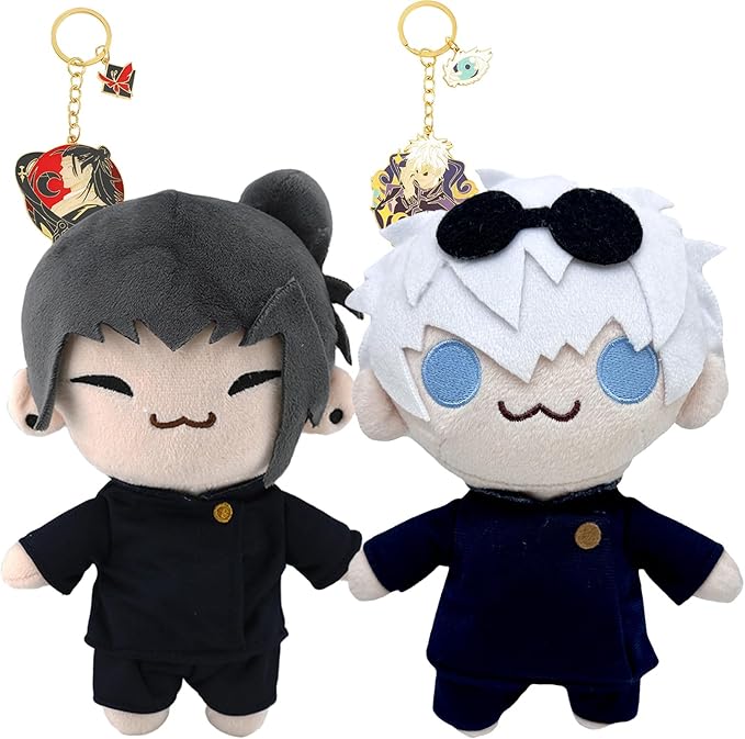 Amazon.com: 2-Pack Cute and Soft Gojo Plush with Keychain,Gojo Satoru ...
