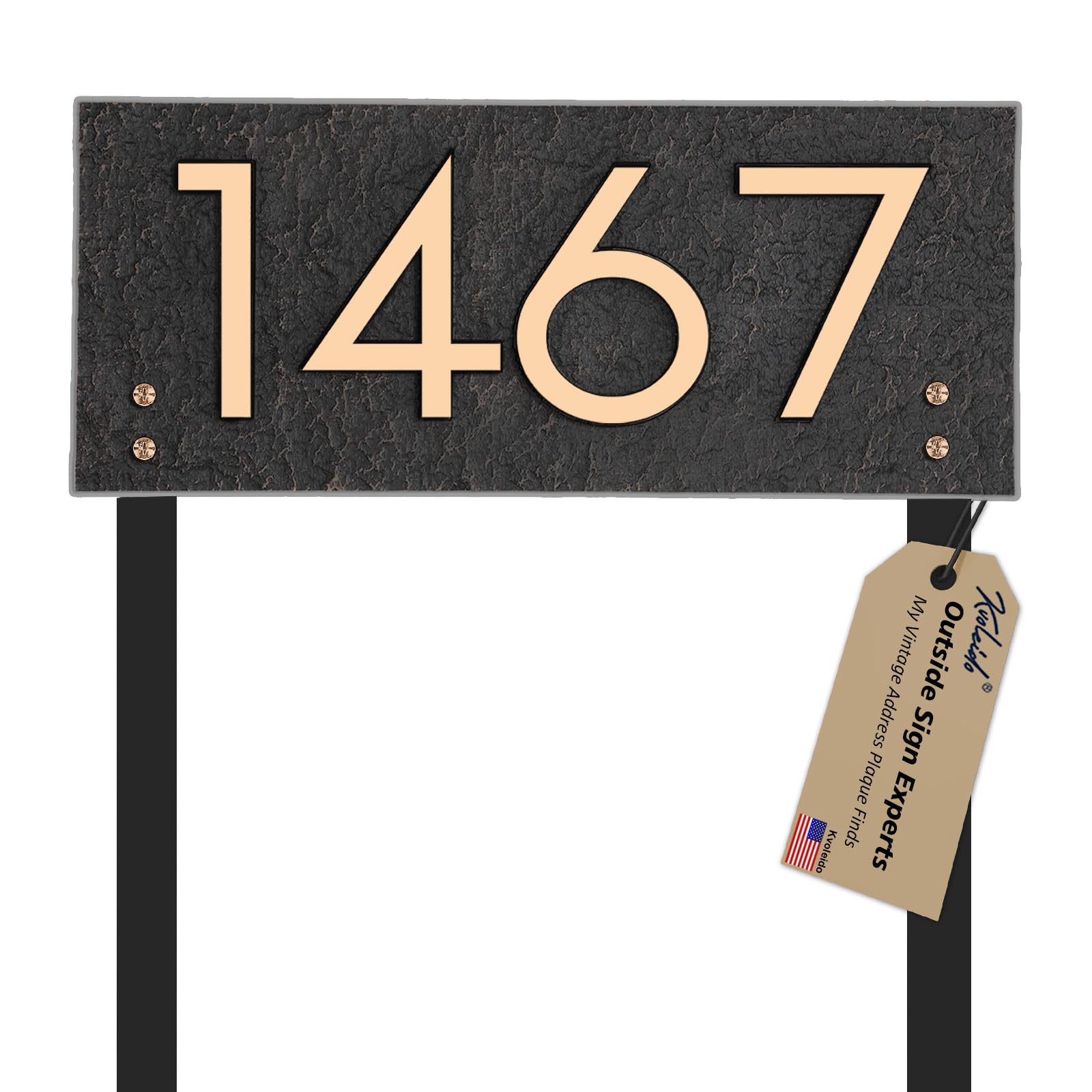 Amazon.com : Personalized Address Sign LAWN MOUNTED - House Number Sign ...