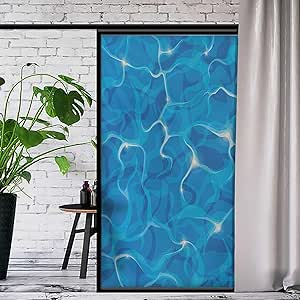 Amazon.com: Window Film Heat Blocking Aqua Window Films Blue Aqua White ...