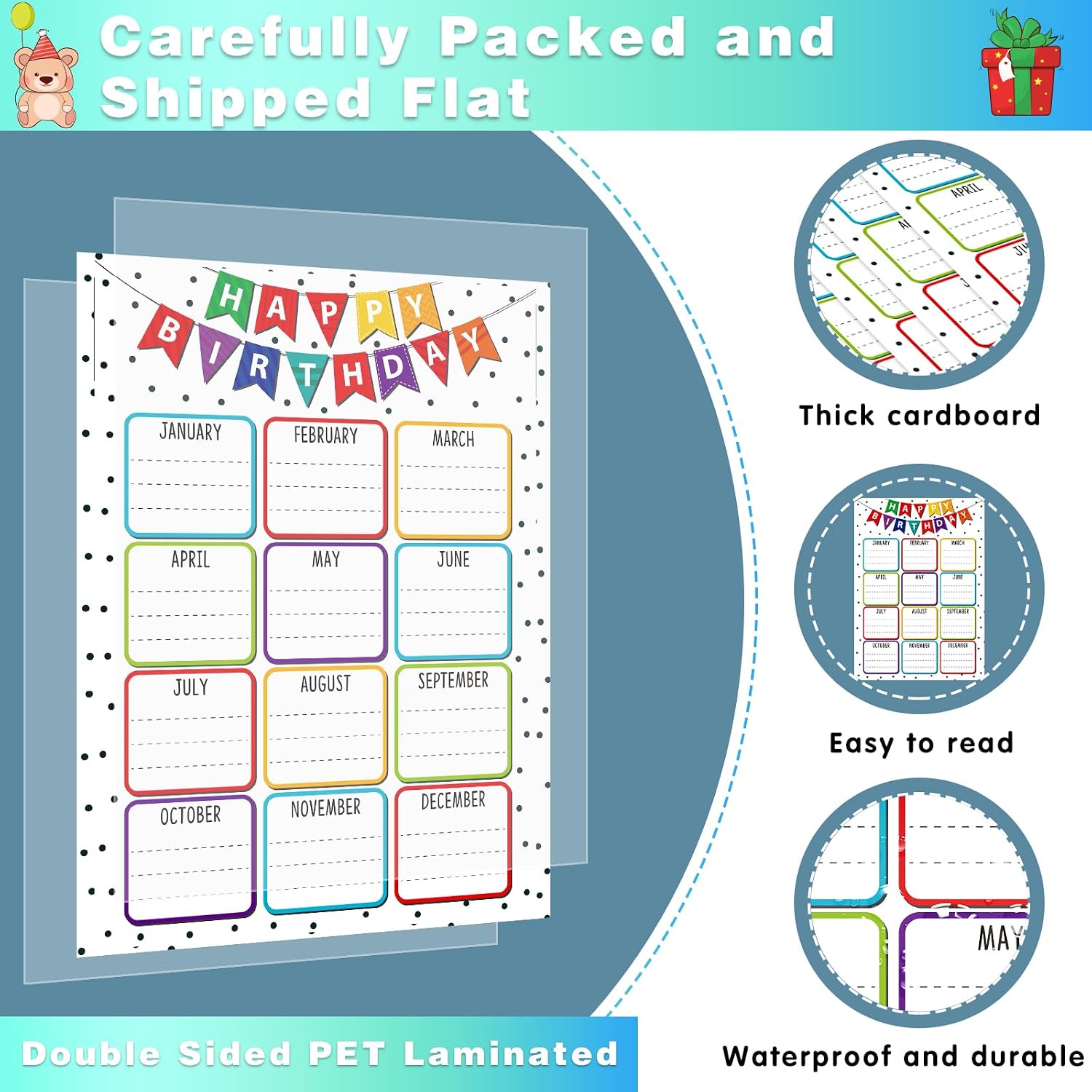Fsaoor Happy Birthday Posters Chart for Classroom Philippines | Ubuy