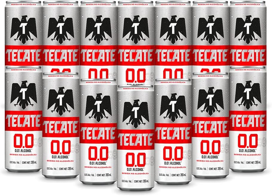 Tecate 0.0, Cerveza Sin Alcohol, 24 Latas de 355ml : Amazon.com.mx ...