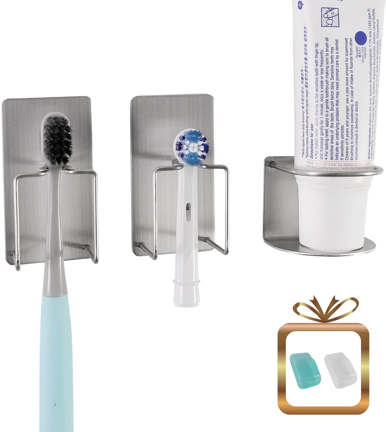 Amazon.com: Bathroom Wall Mounted Holder For Your Toothpaste, Sgokuno ...