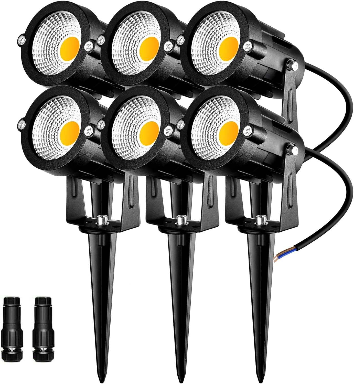 PUVORXI 10W Low Voltage Landscape Lights, AC/DC 12V-24V Warm White ...