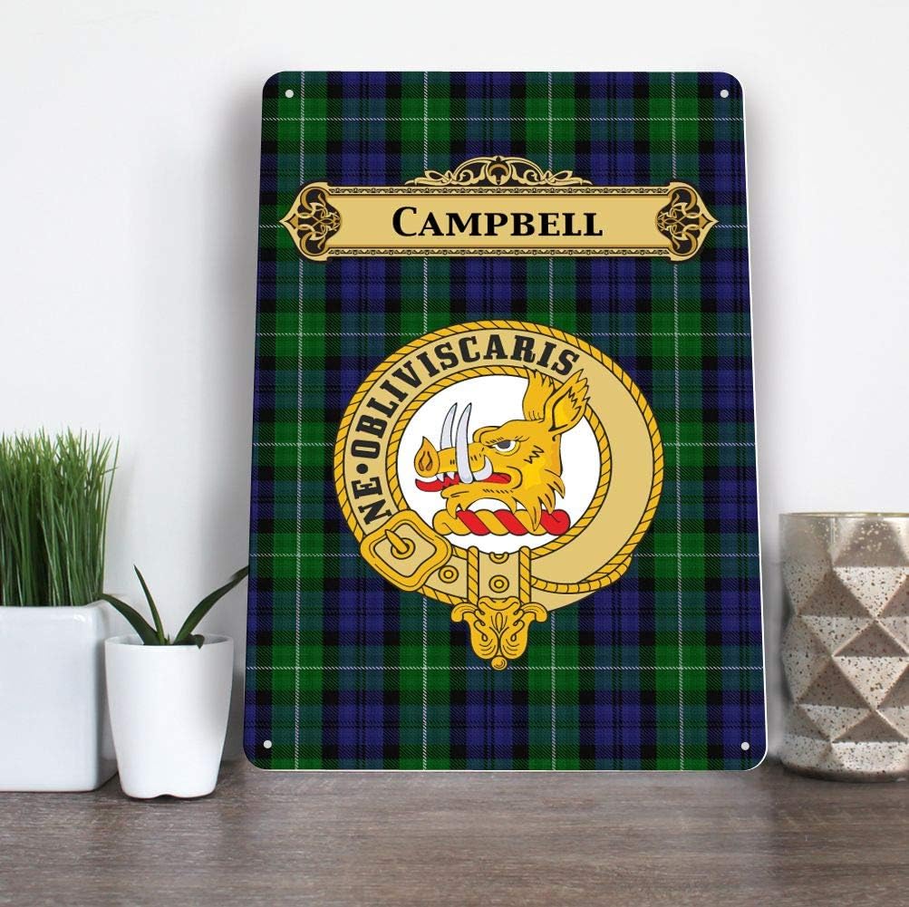 Amazon.com: Artylicious Scottish Clan Campbell, Family Tartan A4 Metal ...