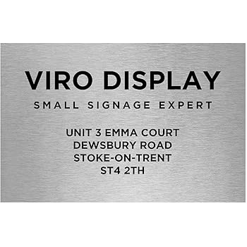 Slimline Aluminium Bespoke Printed Brushed Silver Door Office Sign ...