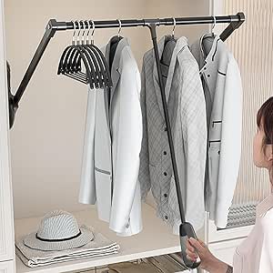 Amazon.com: Lift Type Pull-down Width Adjustable Suspension Rod, Metal ...