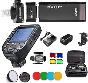 Amazon.com: Godox AD200 Pro Flash w/Godox XProII-N Trigger for Nikon, Strobe Speedlight 200Ws 2 ...