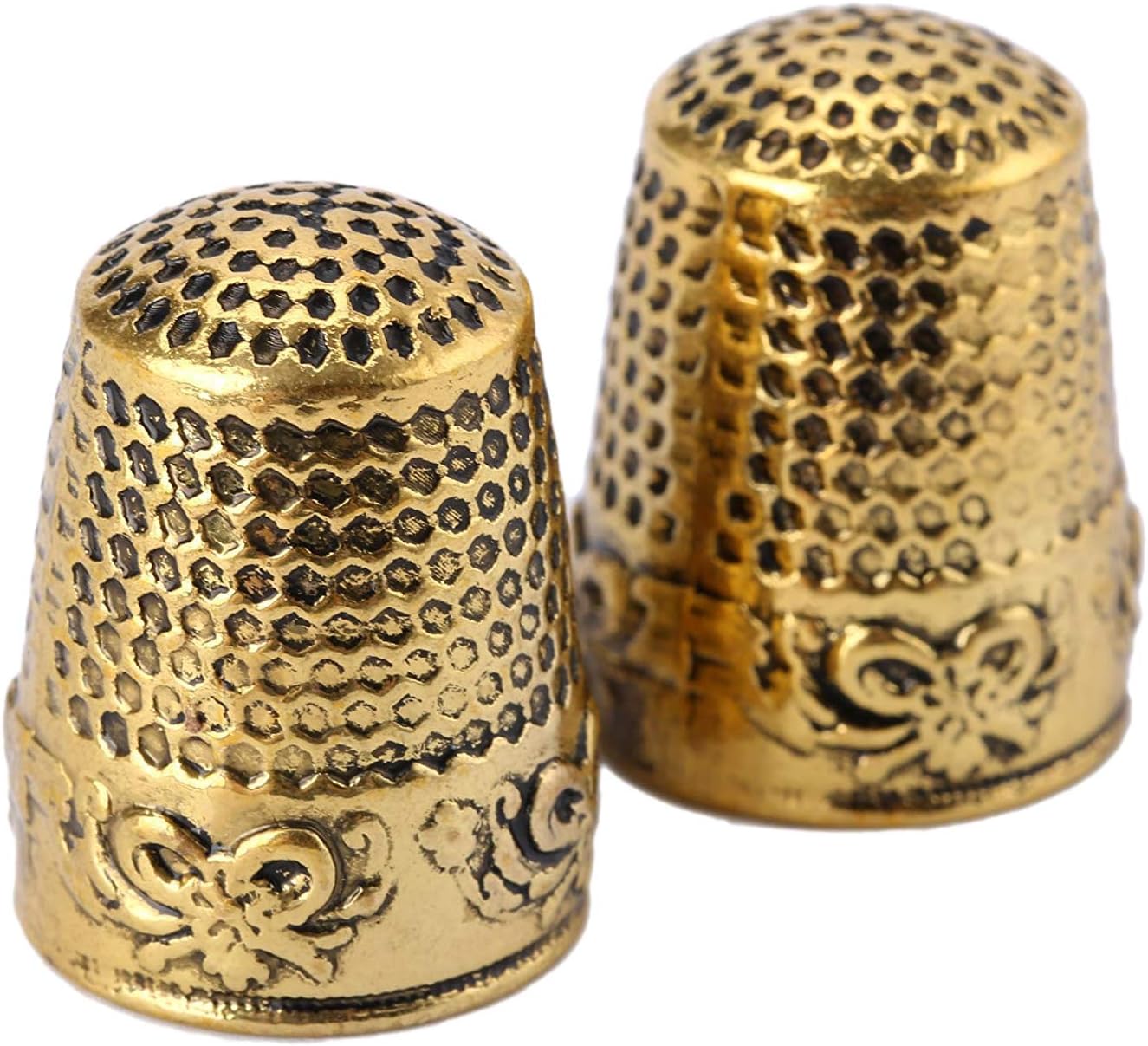 Fauge 2 Stücke Gold Finger Fingerhut N？Hen Griff Fingerspitzenschutz ...
