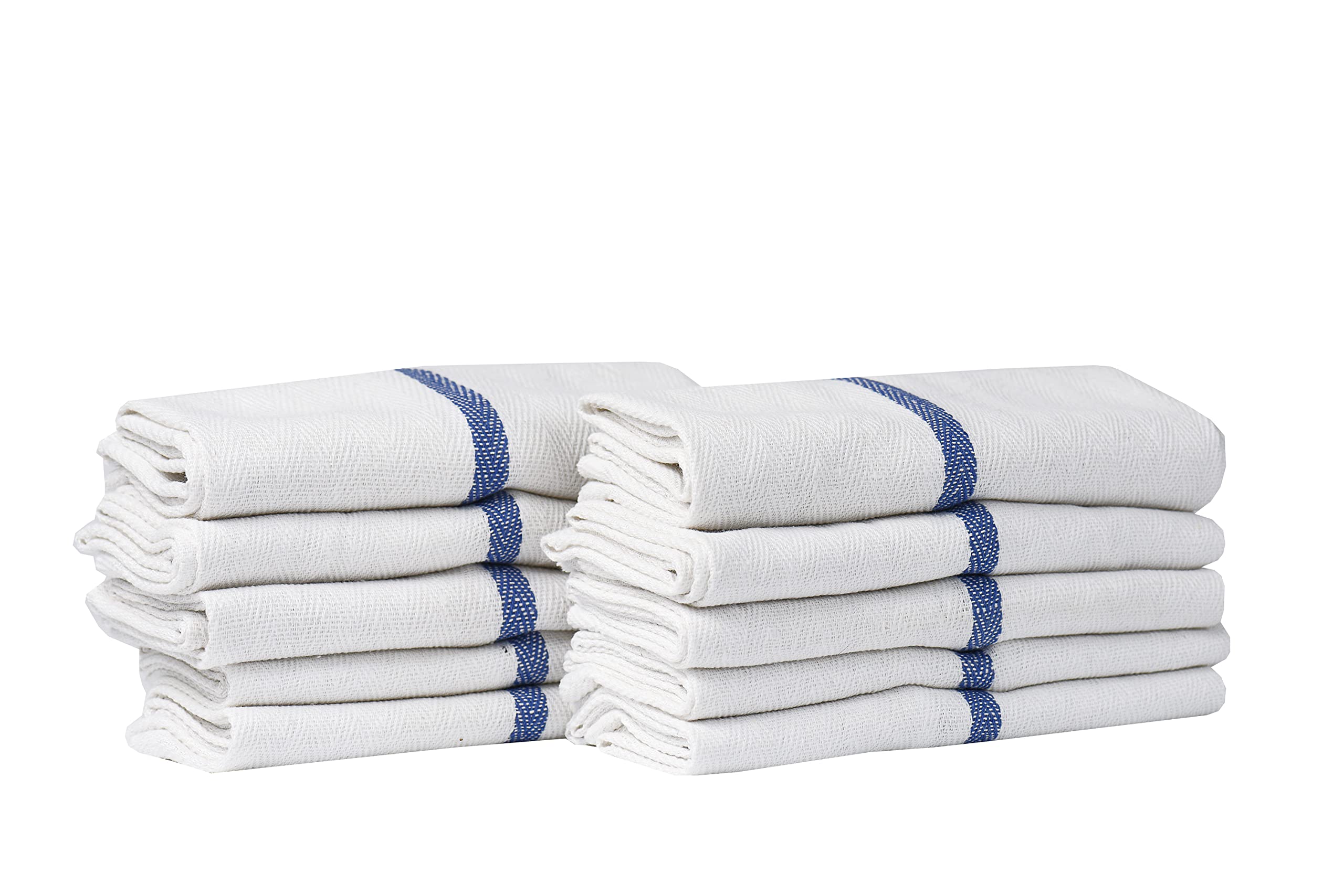 Amazon.com: Linteum Textile Kitchen Towel Rag with Blue Strip - 100% ...