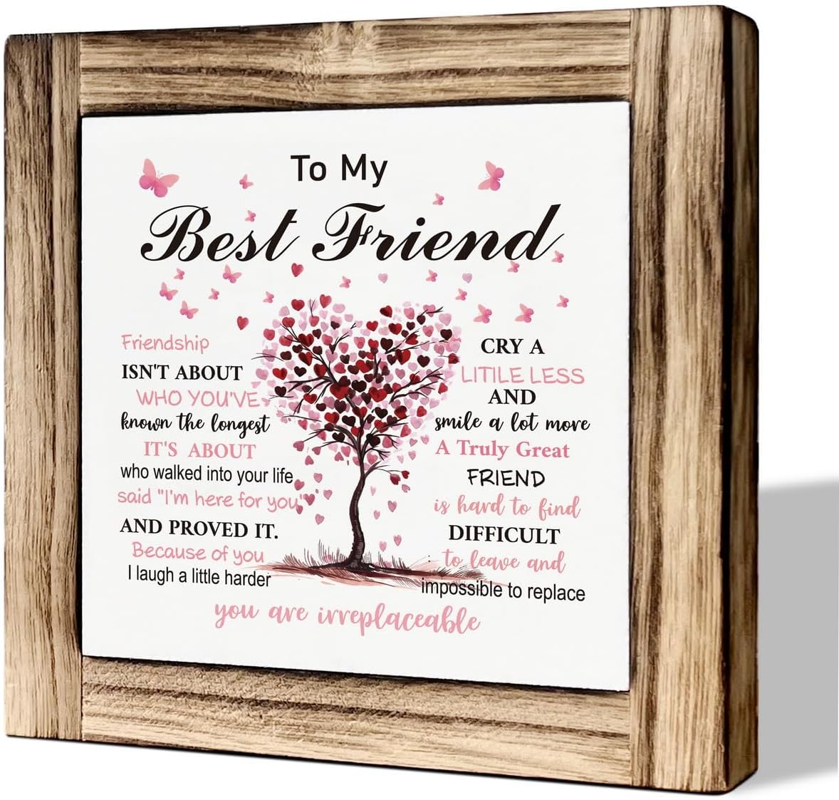 Amazon.com: Friendship Decor Sign, Rustic Wooden Tabletop Decor Sign ...