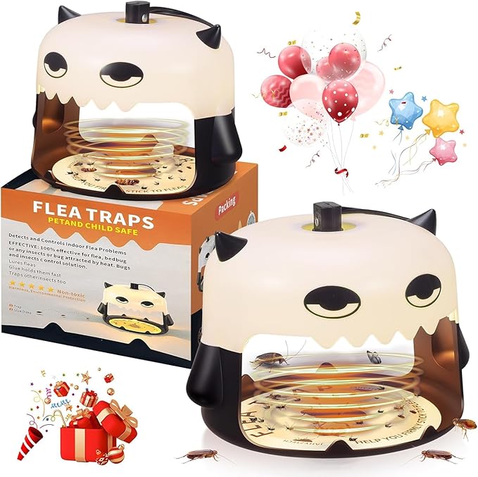 Amazon.com : 2 Pack Flea Traps for Inside Your Home, 2024 Monster Flea ...