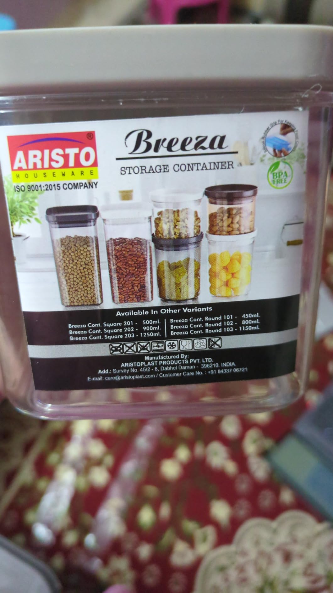Buy Aristo 101 Airtight Breeza Round Container For Kitchen Storage ...