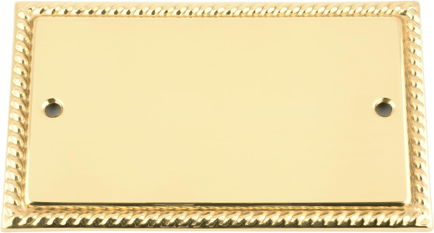 Electrical Blanking Plate Double 2 Gang - Polished Brass - Georgian ...
