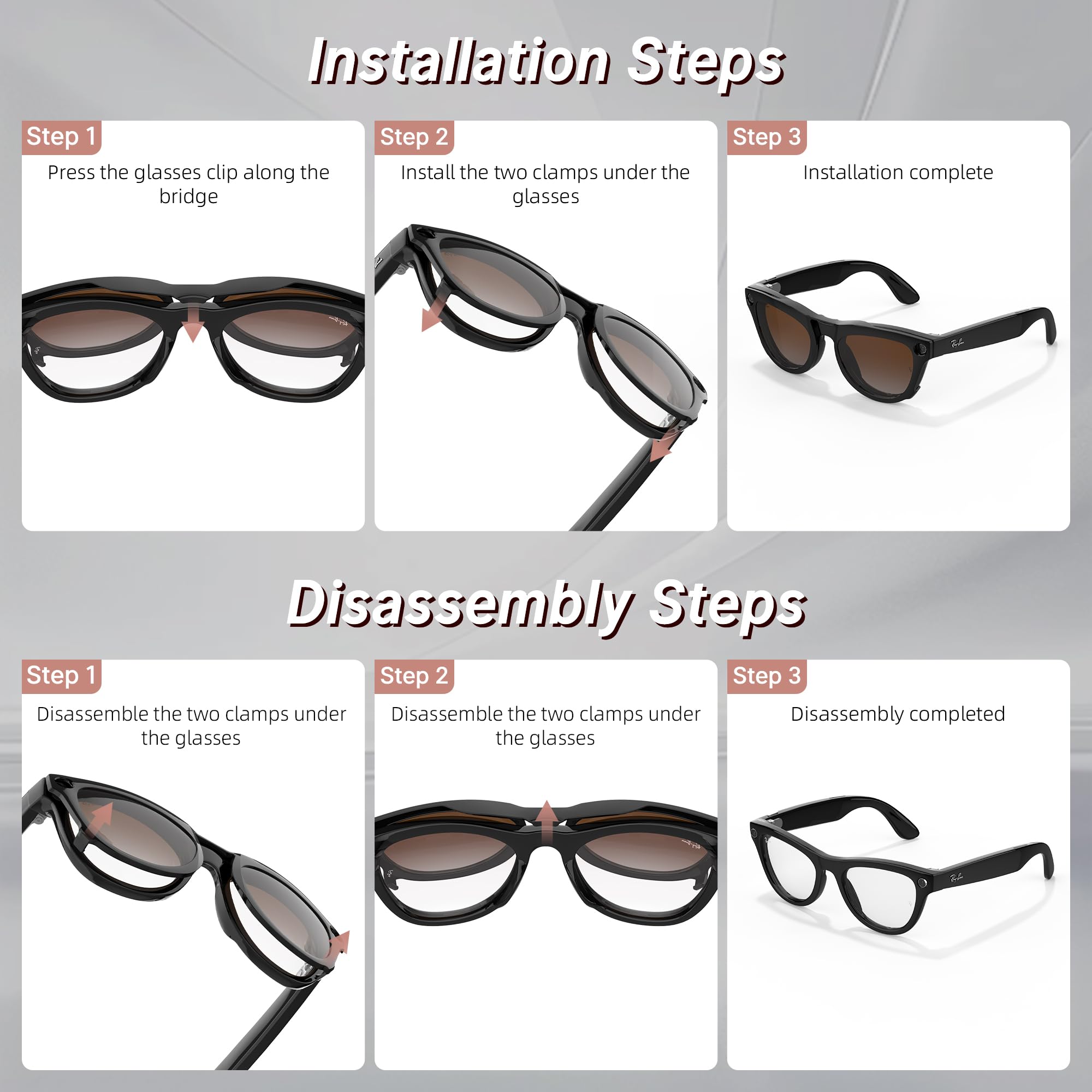 Snapklik.com : HiBloks Polarized Clip For Ray-Ban Meta Skyler (RW4010 ...