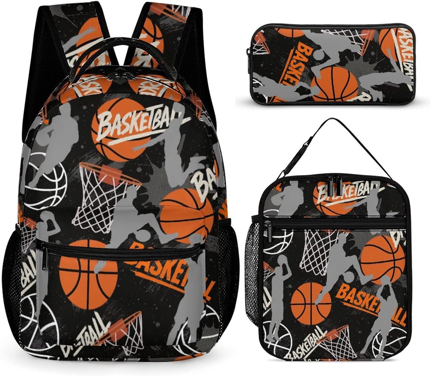 Amazon.com: DOYULIK Basketball Theme Backpack Set for Kids,School ...
