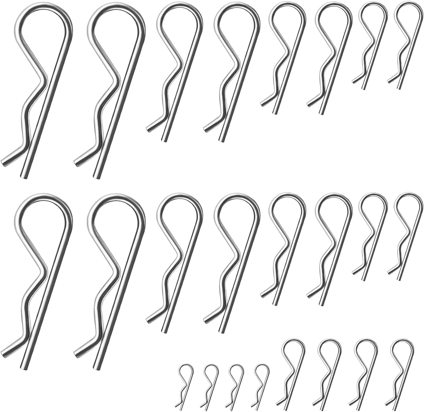 sourcing map Clip Pins 2mm Wire Carbon Steel 40mm Length Trailer R ...