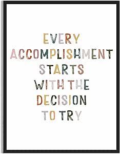 Amazon.com: Classroom Decor Motivational Poster - Illusion Framed Every ...