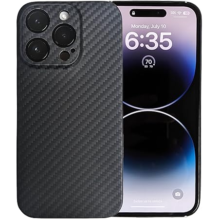 Amazon.com: Beerow Carbon Fiber Ultra Thin Case for iPhone 14 Pro, Real ...