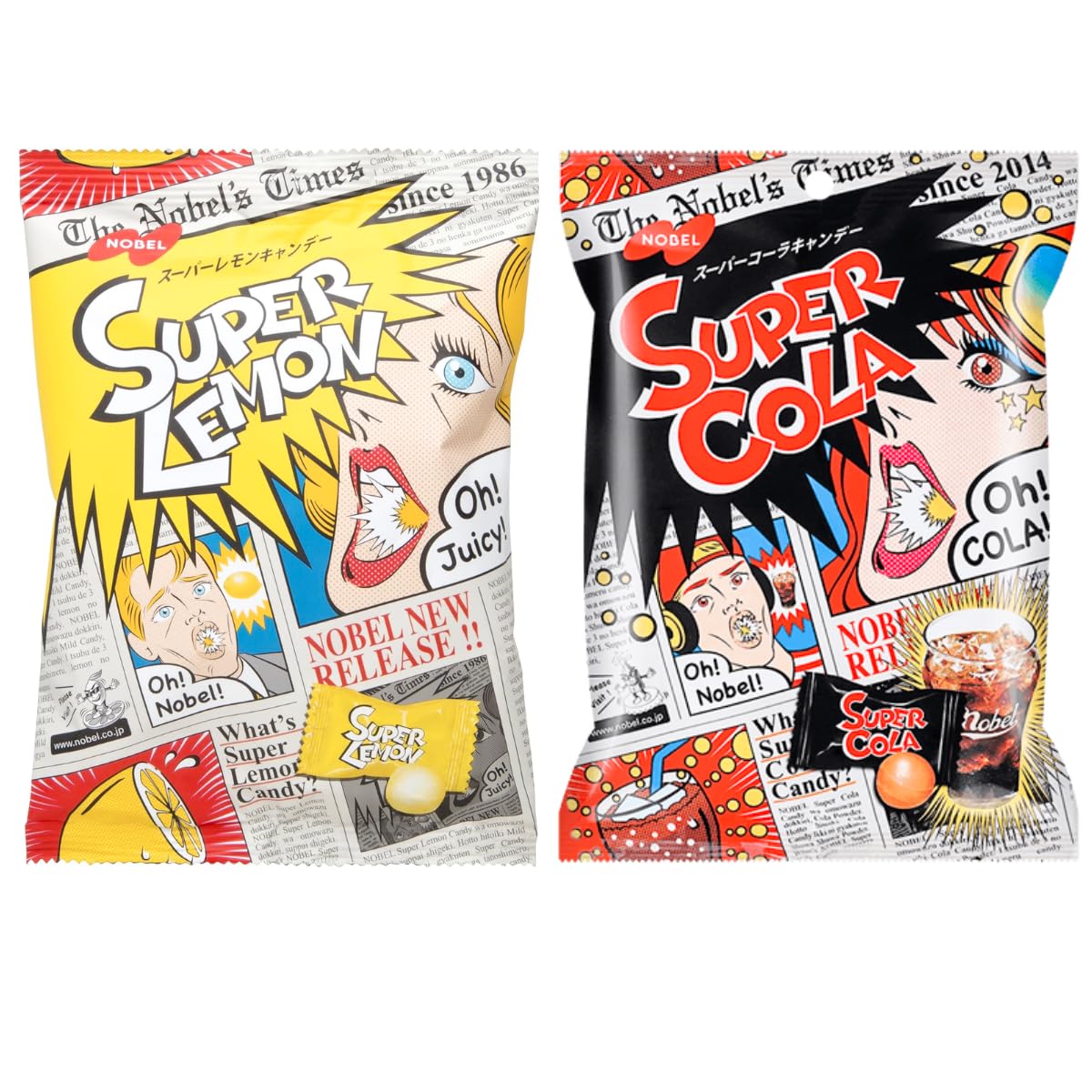 Amazon.com : Nobel Super Lemon and Super Cola Candy, Unique and ...