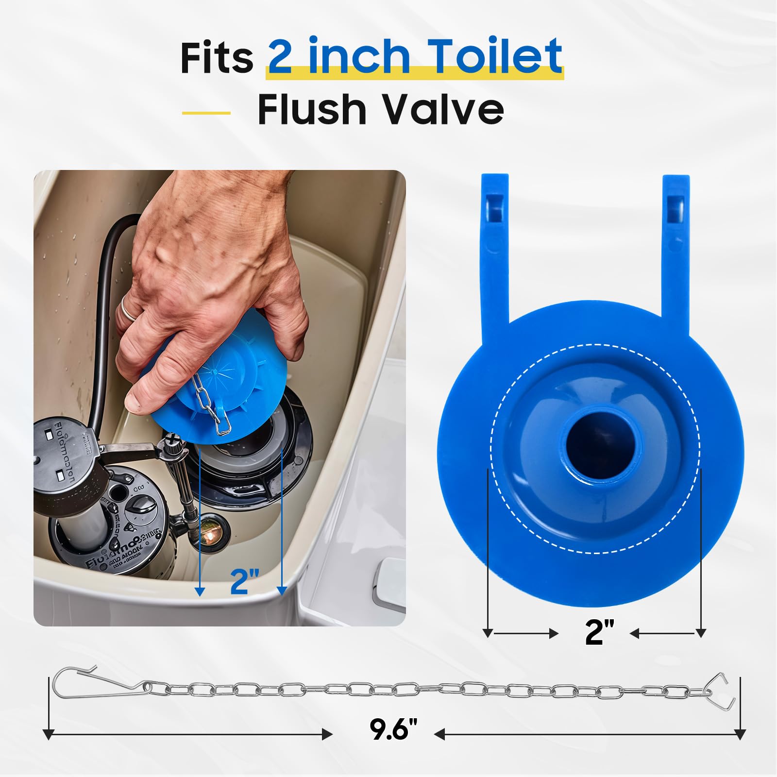 Snapklik.com : Universal Toilet Flapper Replacement Kit: 2 Inch Toilet ...