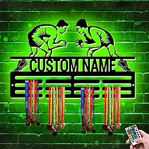 Amazon.com : Personalize Wrestling Medal Hanger,Medal Holder Display ...