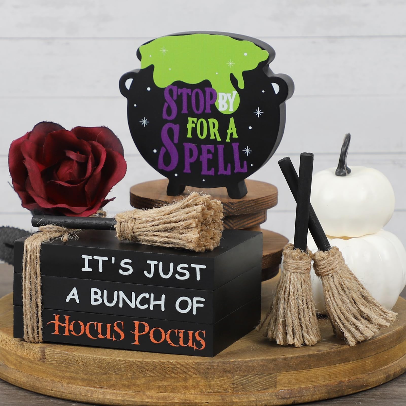 Amazon.com: DAZONGE Hocus Pocus Halloween Decorations, 1 Set of ...