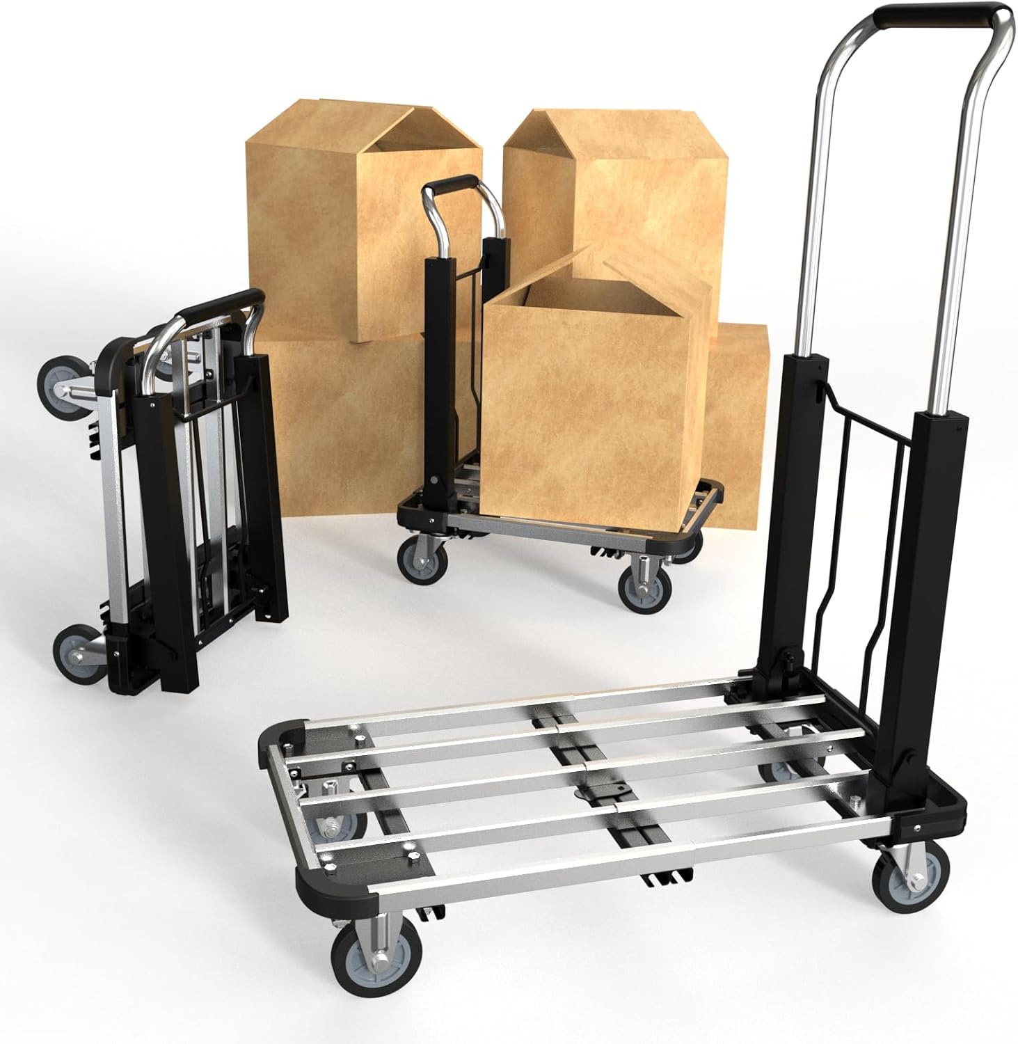 Folding Platform Truck cart with 4 Wheels, Moving Cart Collapsible ...