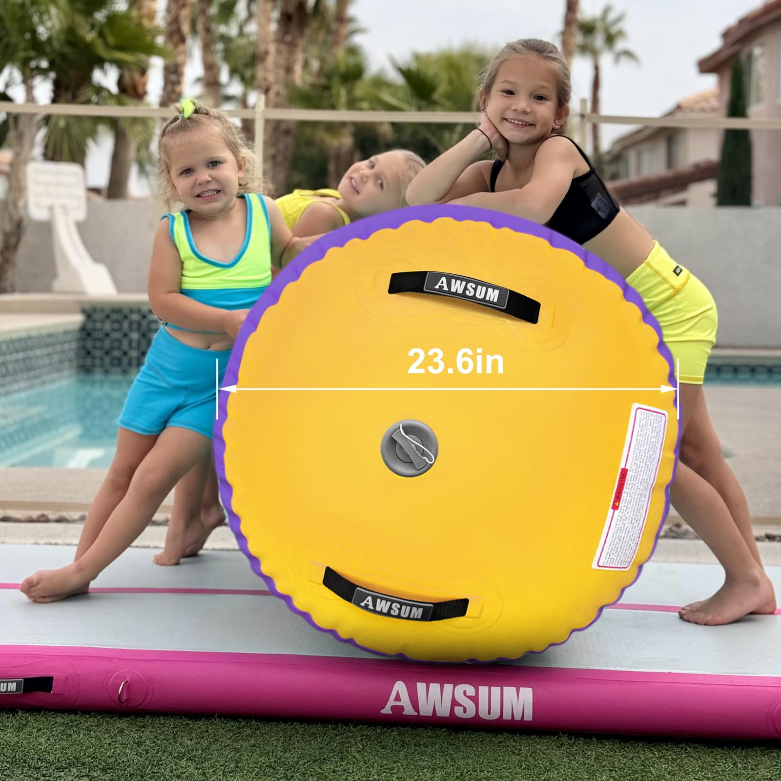 Snapklik.com : Air Roller Gymnastics Barrel Inflatable Tumbling Mat ...