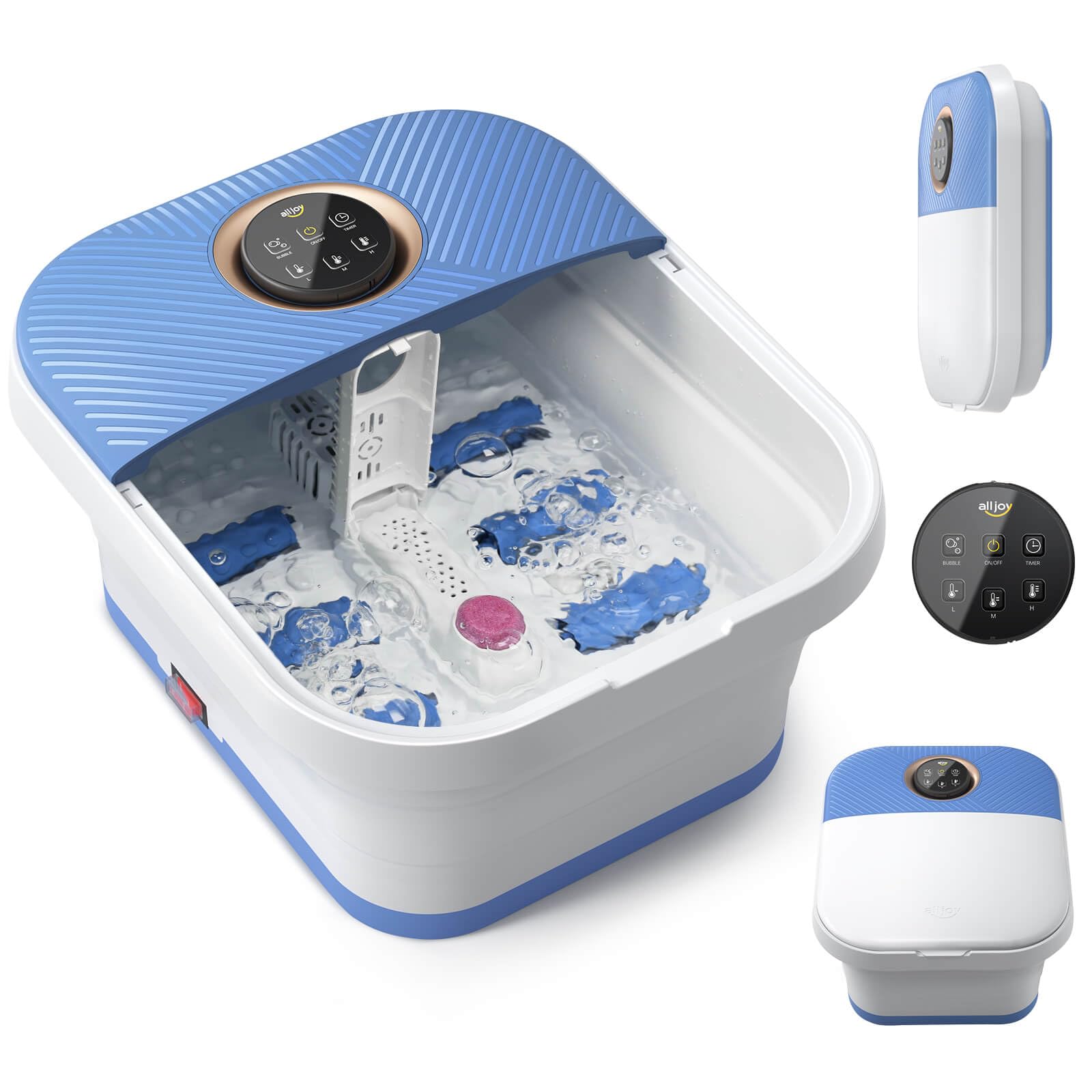 Amazon.com: ALLJOY Collapsible Foot Spa Bath Massager with Heat, Bubble ...