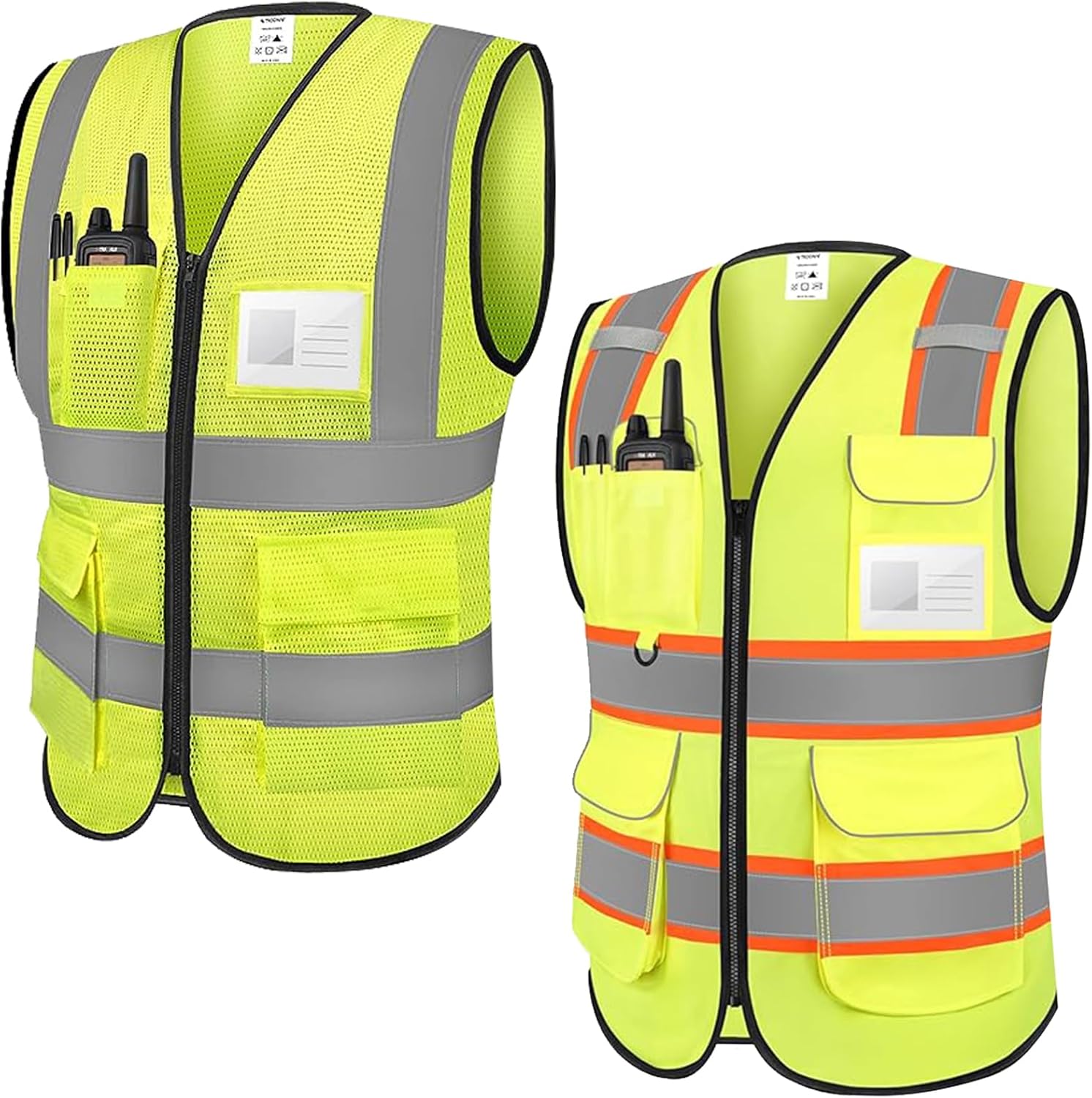 Amazon.com: TICONN Reflective Safety Vest Mesh Vest (1PK,Yellow,S ...