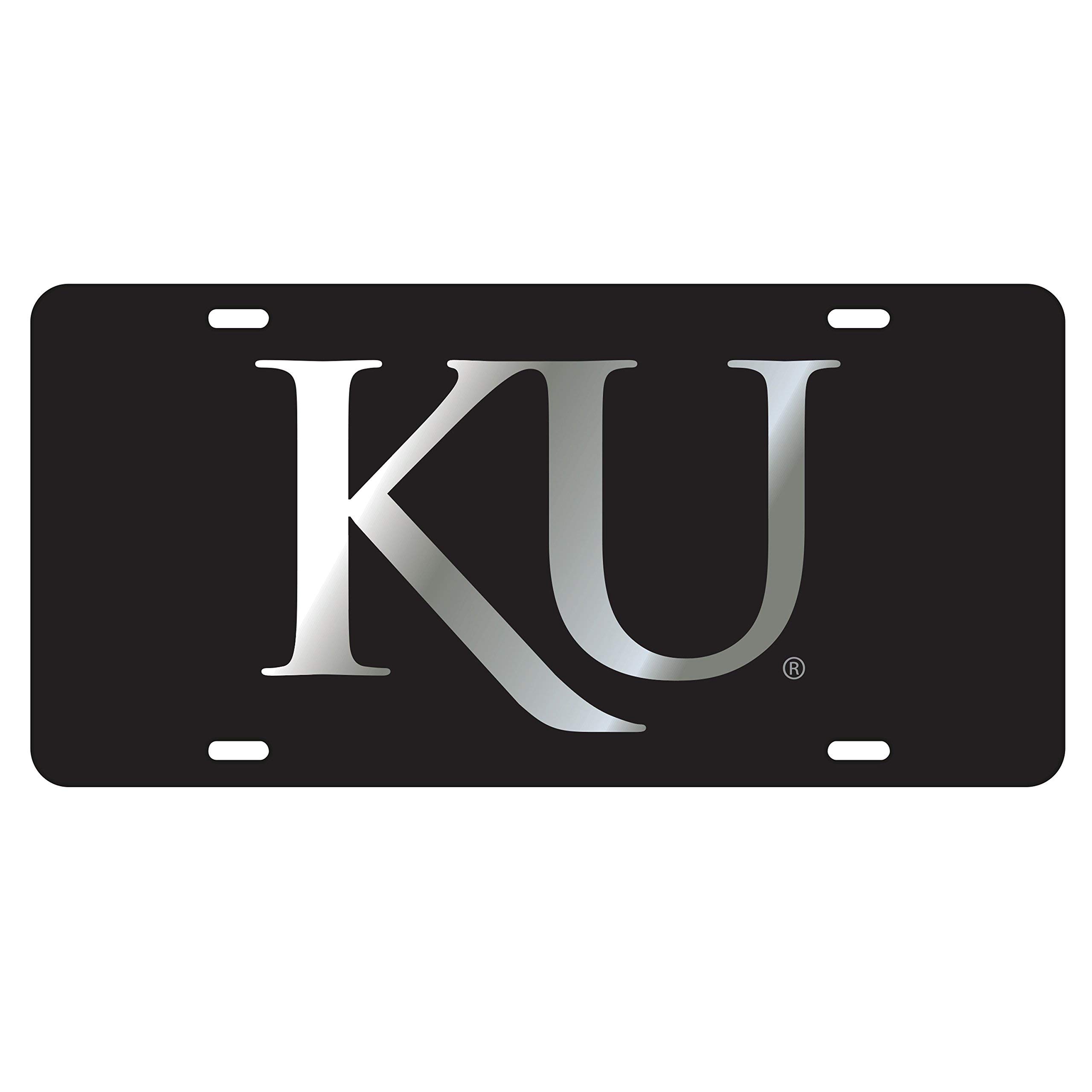 Ku License Plate Rico Industries Kansas Jayhawks Mirrored Laser Cut ...