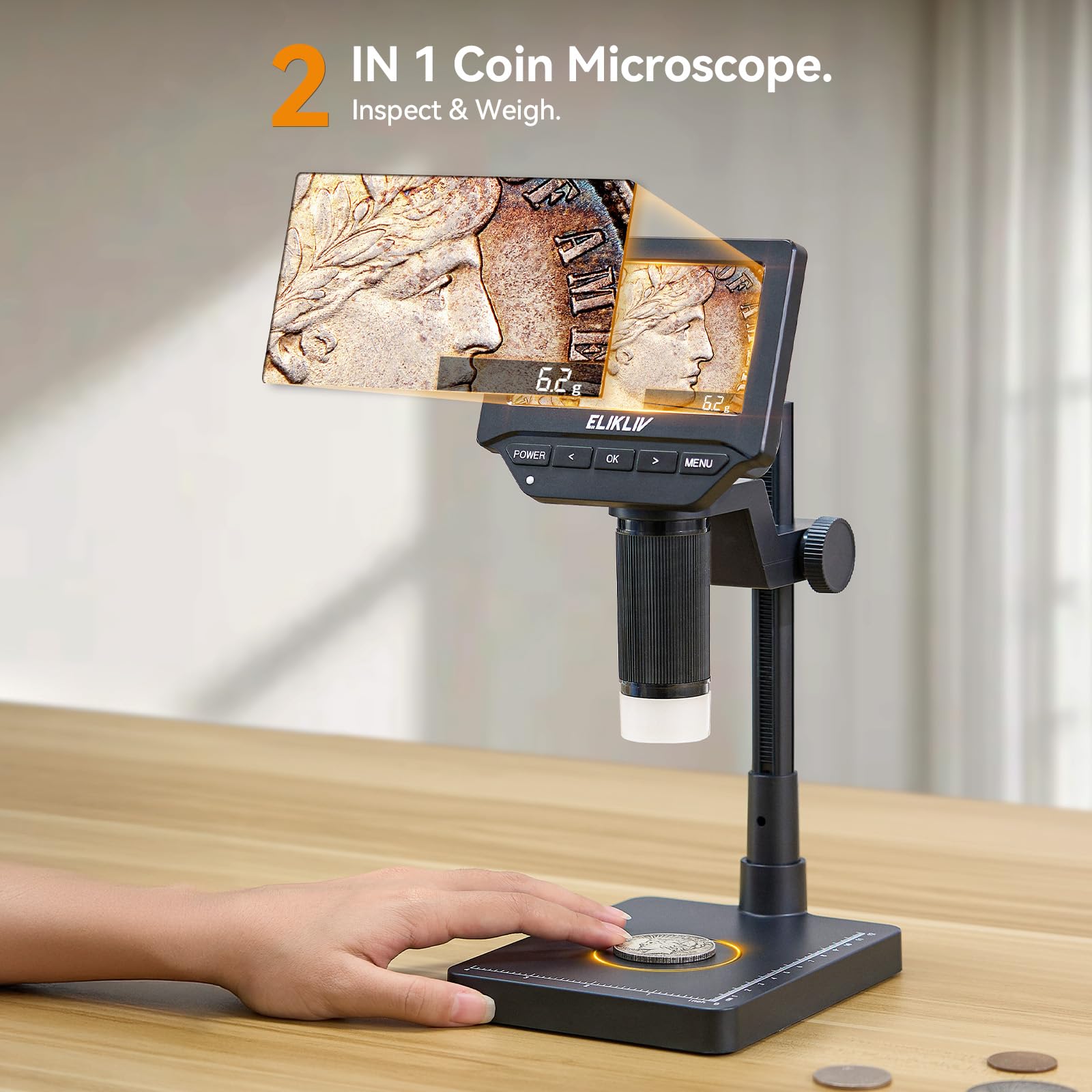 Snapklik.com : Elikliv EDM4C Coin Microscope