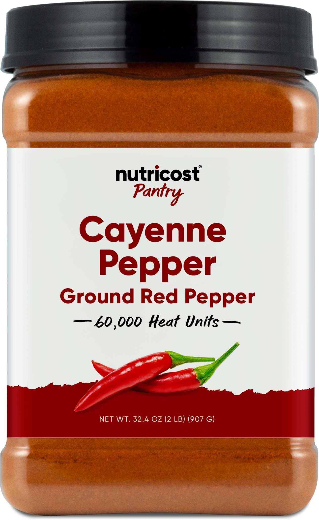 Amazon.com: Nutricost Pantry Cayenne Pepper 60,000 Heat Units (2 Pounds ...