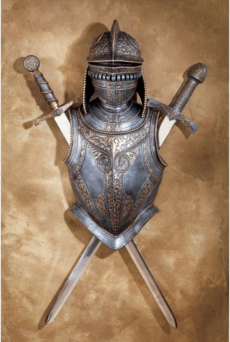 Design Toscano Nunsmere Hall – Escultura de pared medieval de armadura ...