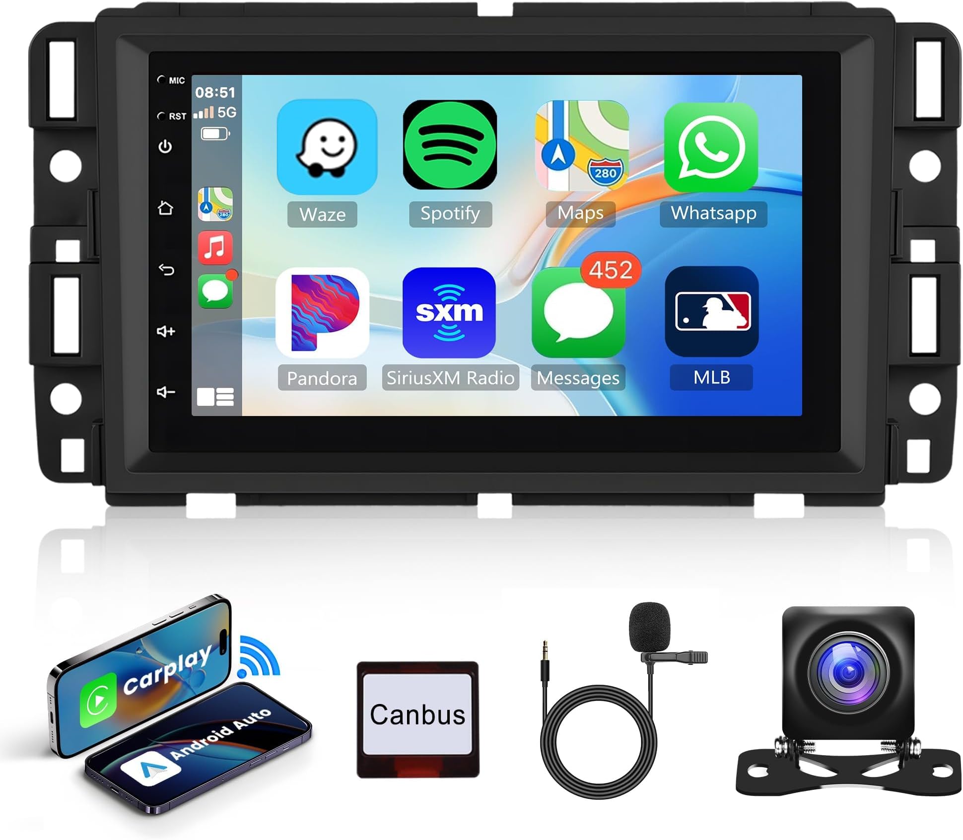 2G+64G Car Stereo for Chevrolet Silverado GMC Sierra Yukon 2007-2013 ...