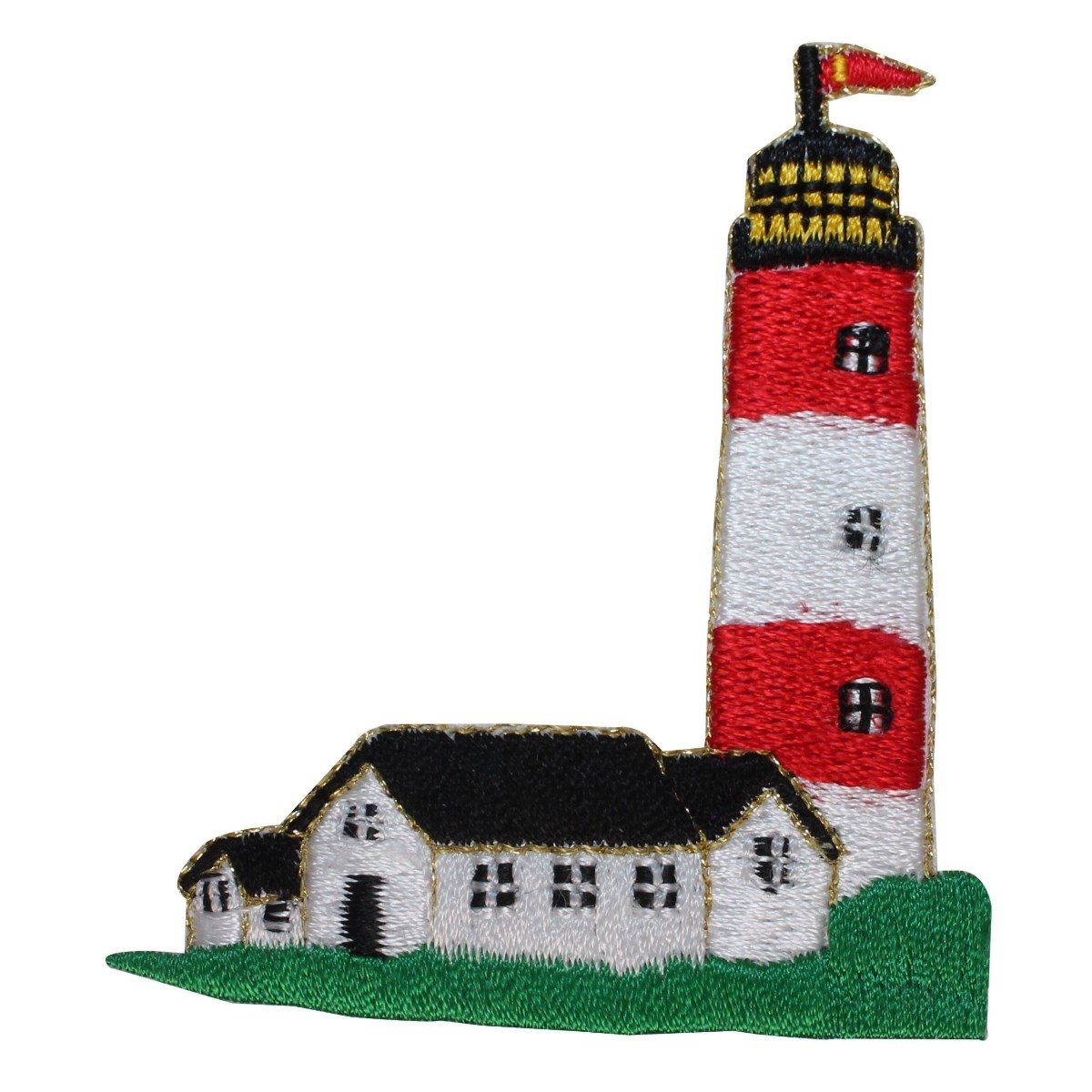 Amazon.com: ID 1841 Lighthouse with Keeper Cabin Patch Nautical ...