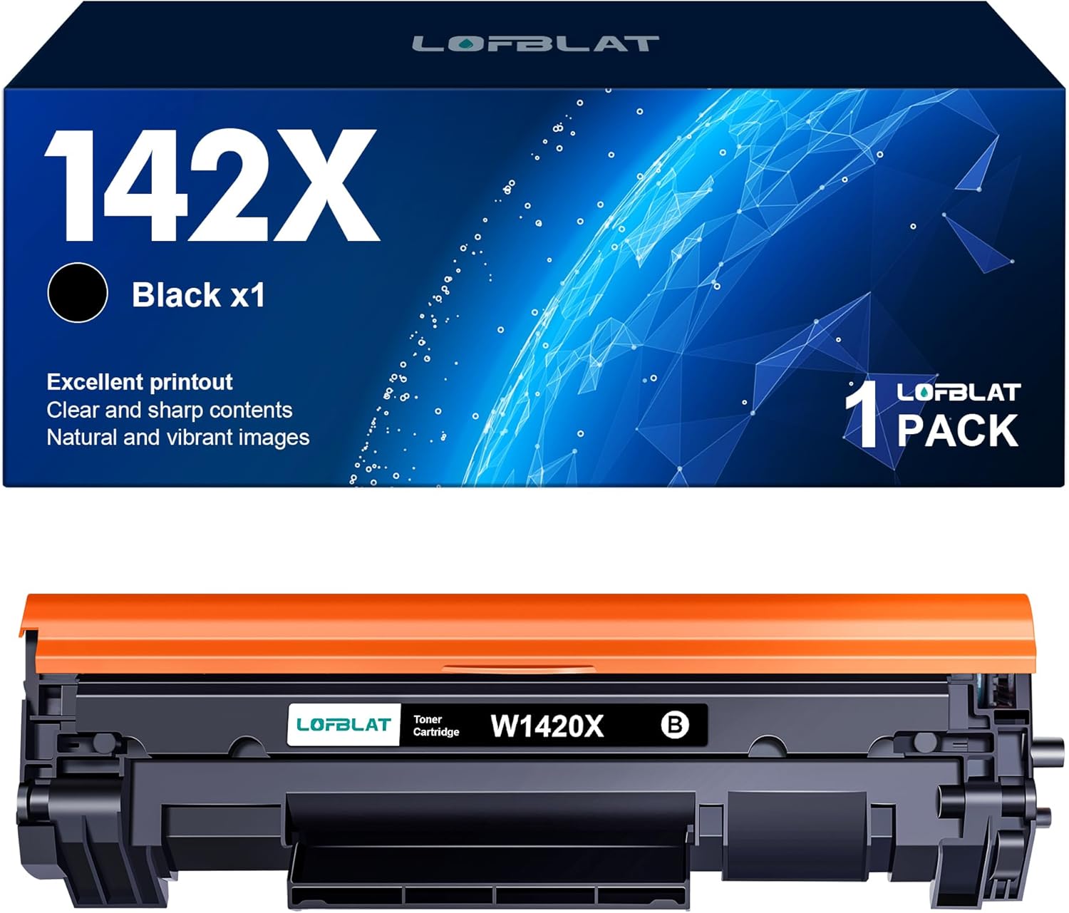 LOFBLAT [ No Chip, with Tool 142X W1420X 142A W1420A Compatible Toner ...