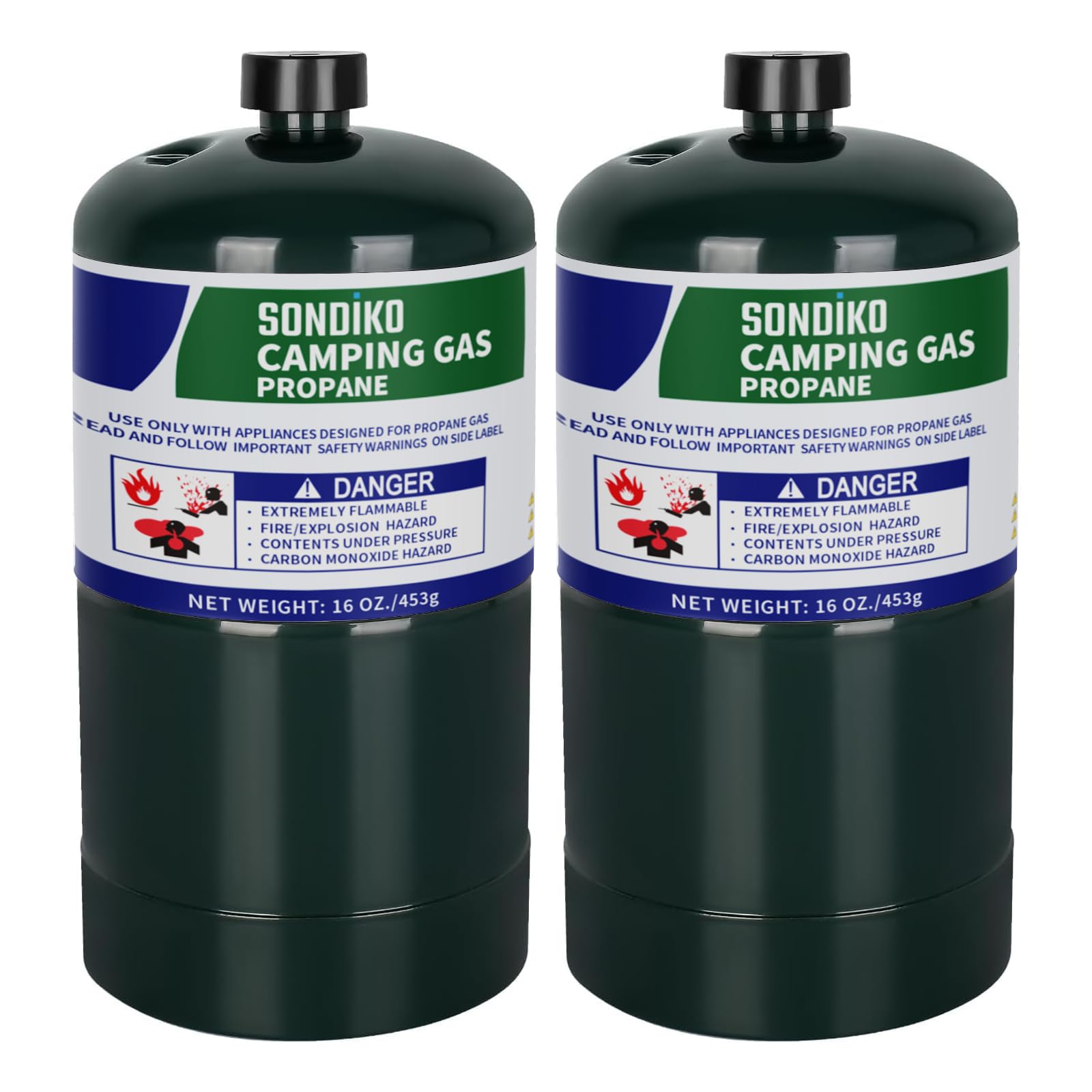 Snapklik.com : Propane Tank 2 Pack, High Purity 1LB Propane Cylinder ...