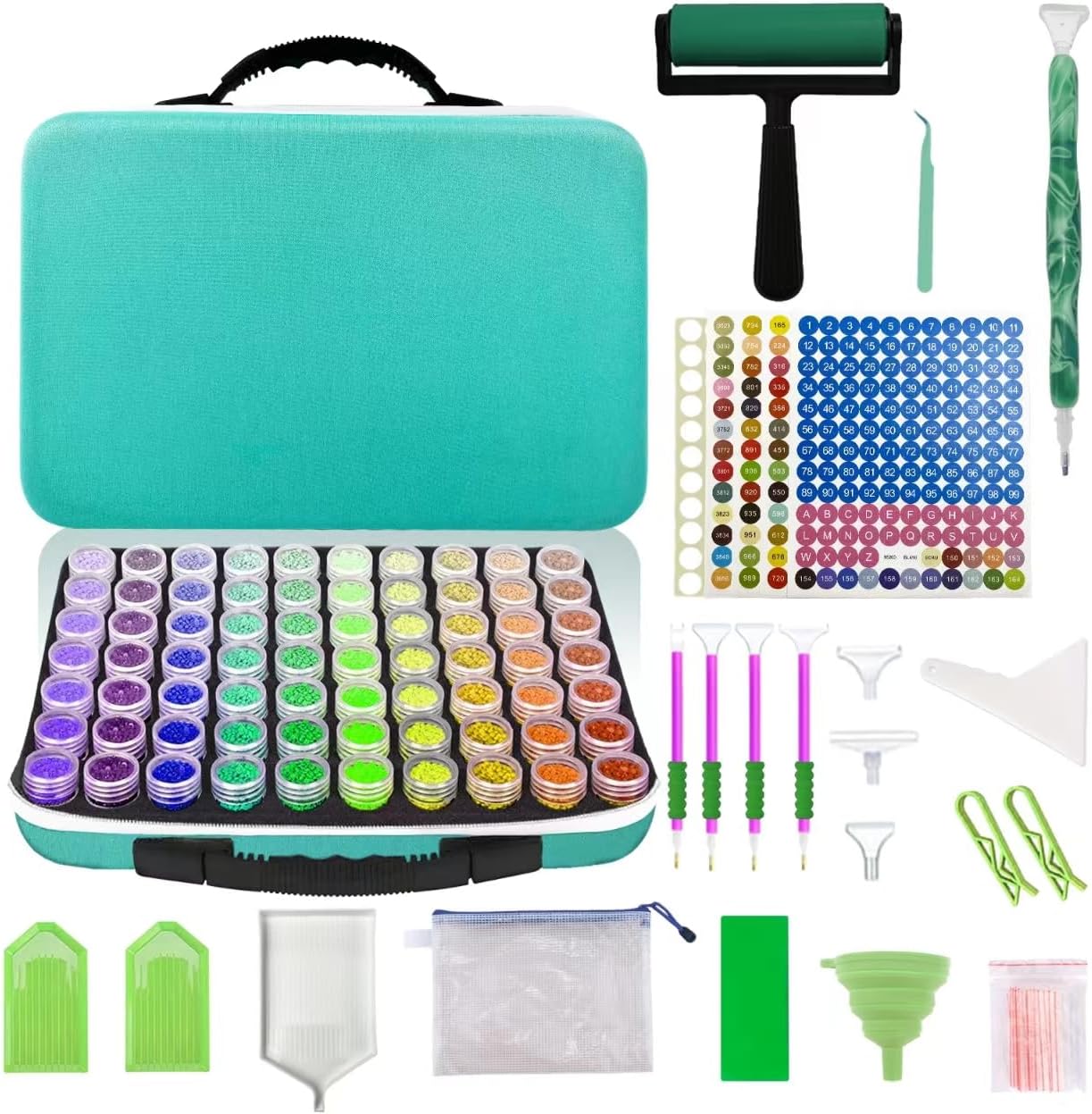 Amazon.com: Waykape 70 Slots Diamond Art Storage Containers, 5D Diamond ...