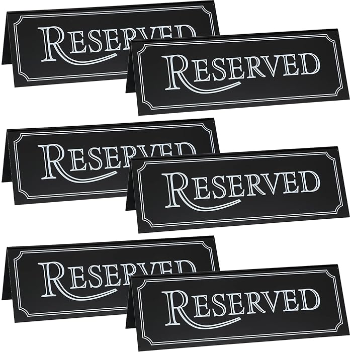 Buy Wedding Reserved Table Signs PVC Reserved Signs Guest Reservation ...
