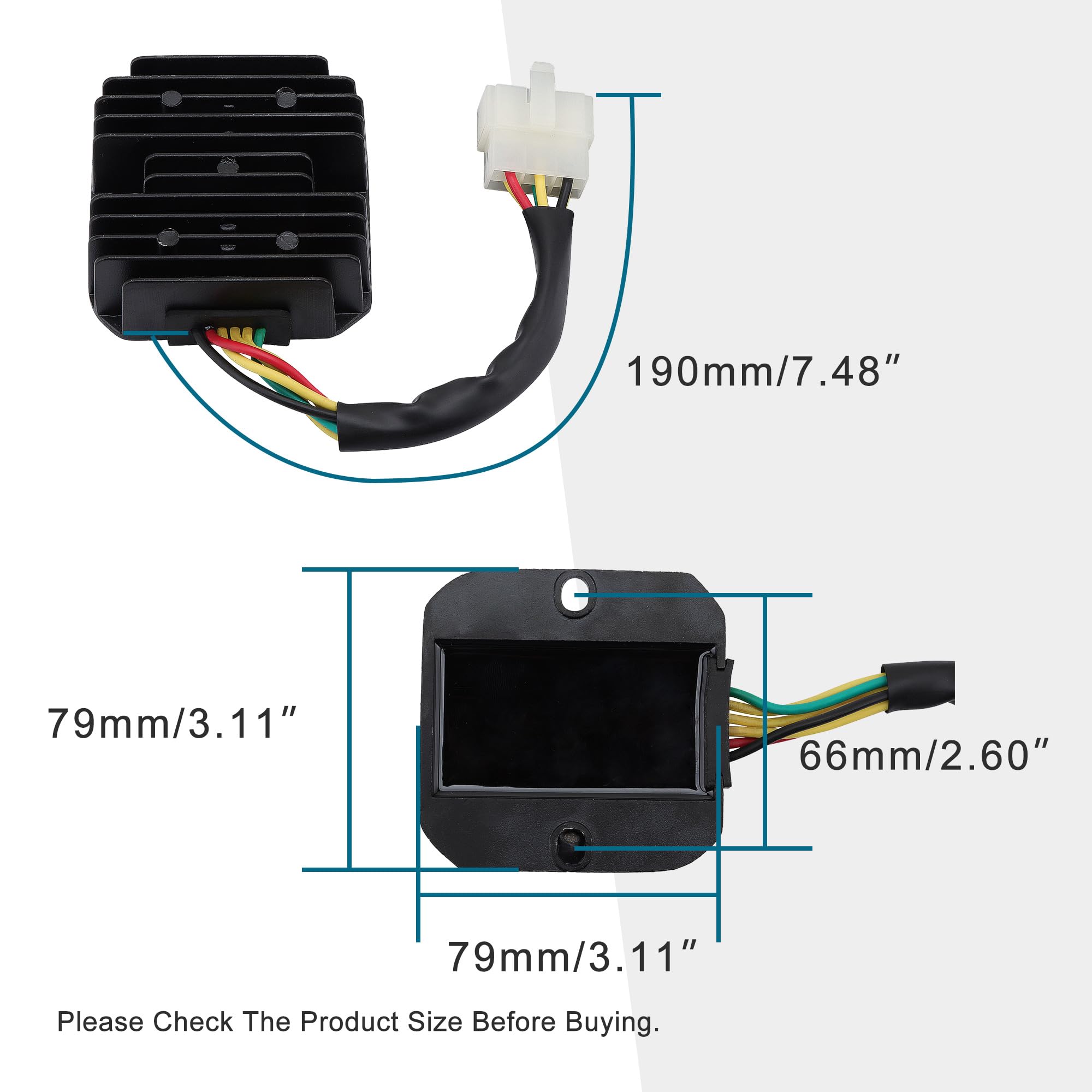 Snapklik.com : 6 Pin Voltage Regulator Rectifier Replacement For 125cc ...