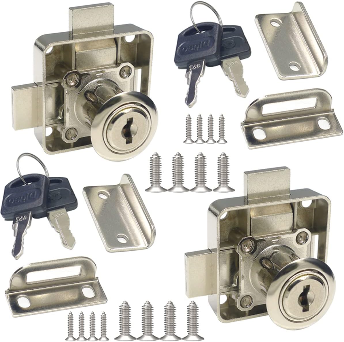 Cabinet Double Door Lock Cabinet Drawer Lock Safety Lock [Keyed Alike ...