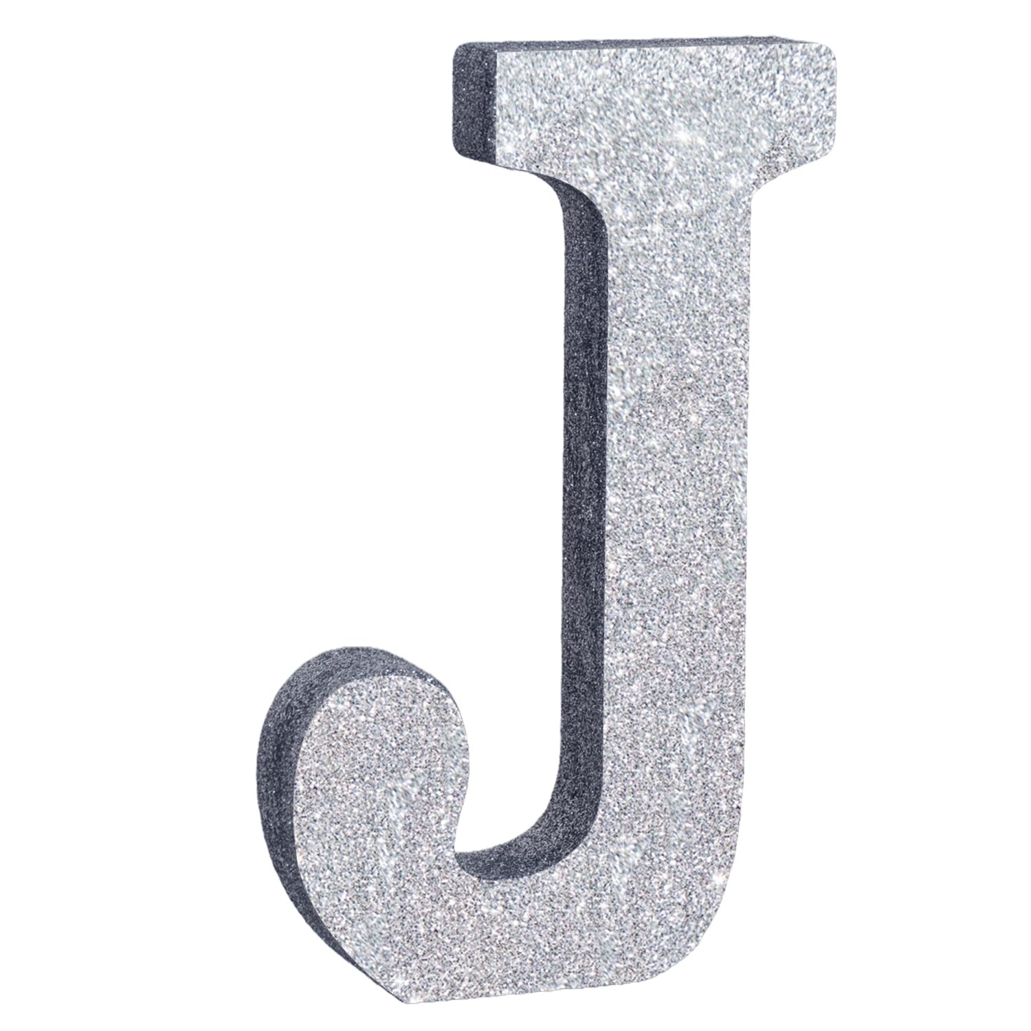 Amazon.com: TONIFUL 8 Inch Silver Glitter Letter J Table Centerpiece A ...