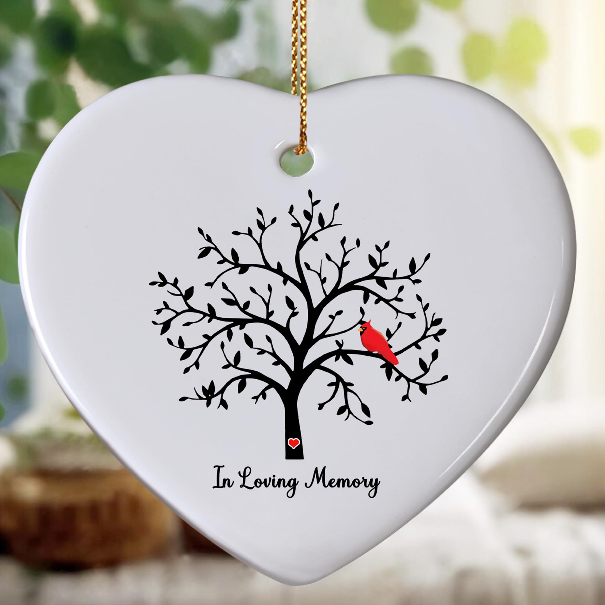 Amazon.com: Jocidea in Loving Memory Christmas Ornament, Cardinal ...