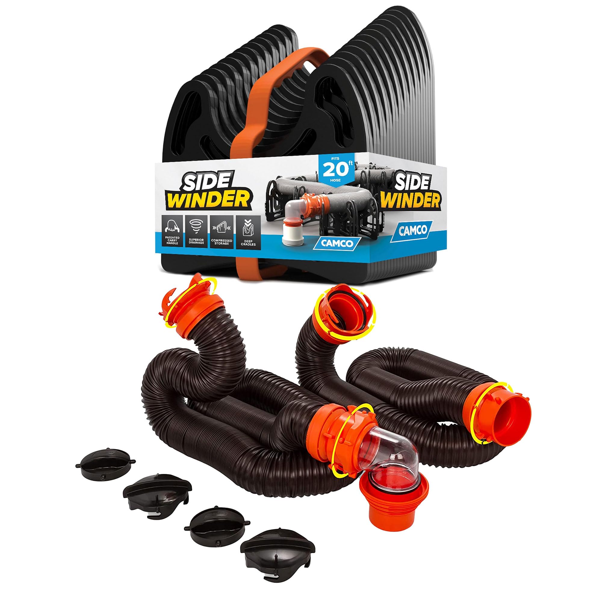 Snapklik.com : Camco Rhino RV Sewer Hose Kit - Includes RhinoFLEX 20-ft ...
