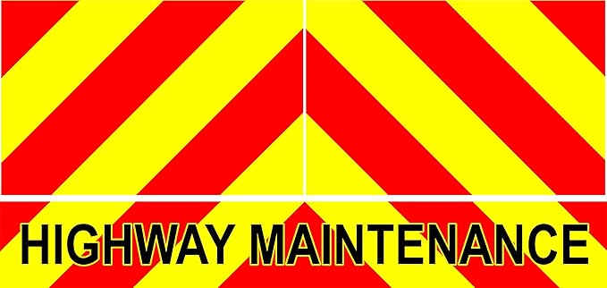 Highway Maintenance Chevrons - Retro Reflective Yellow - Magnetic or ...