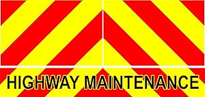 Highway Maintenance - Chevron Stickers - Highways Motorway Road Works ...