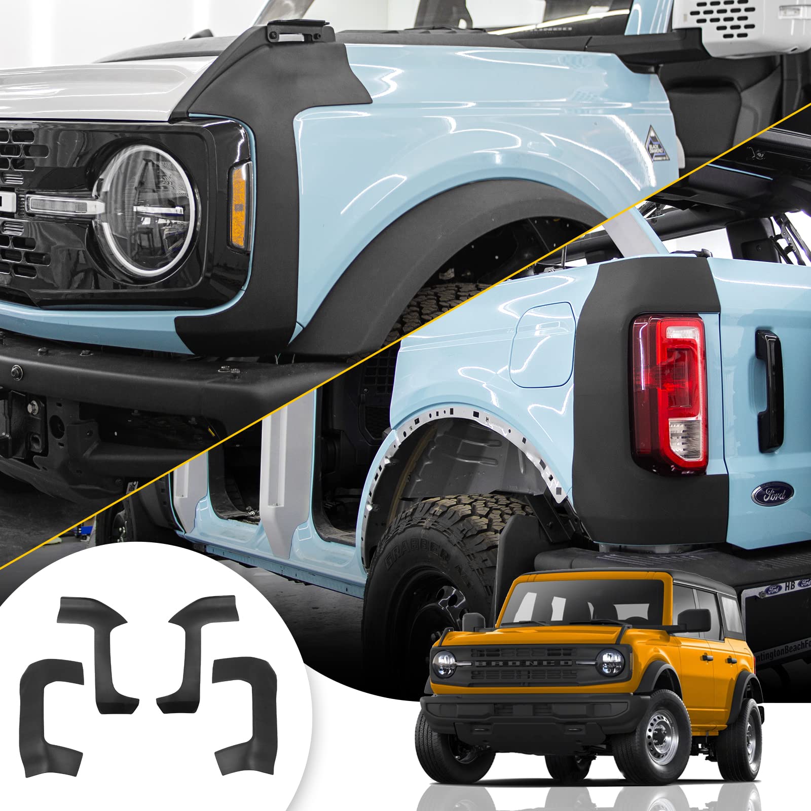 Maxzina Corner Guard Compatible with 2021 2022 2023 2024 Ford Bronco 4 ...
